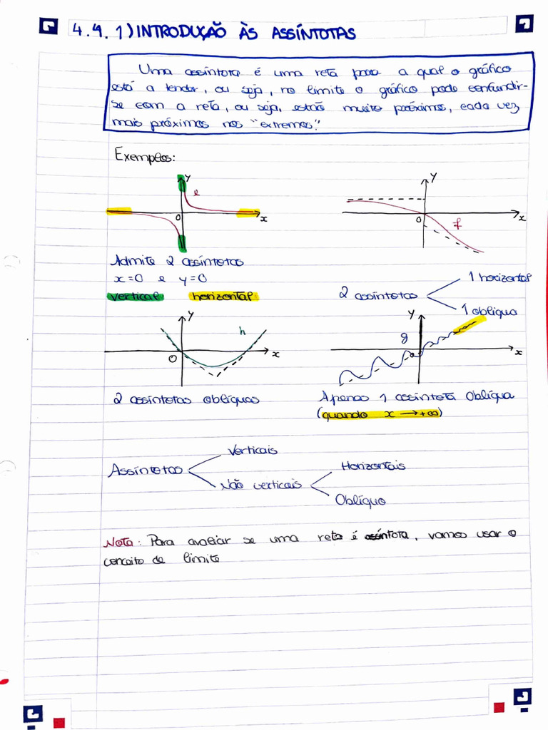 Assintotas Do Gráfico de Uma Função | PDF | Assíntota | Geometria Analítica