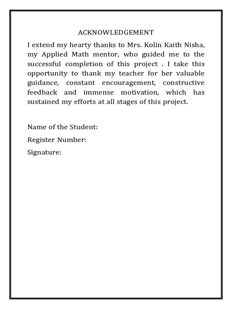 Applied Math Acknowledgement | PDF Applied Math Acknowledgement | PDF