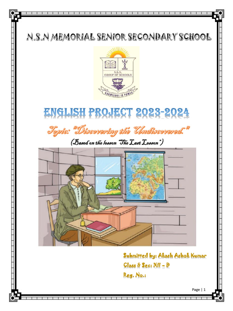 Akash Ashok Kumar XII D - Eng Project | PDF