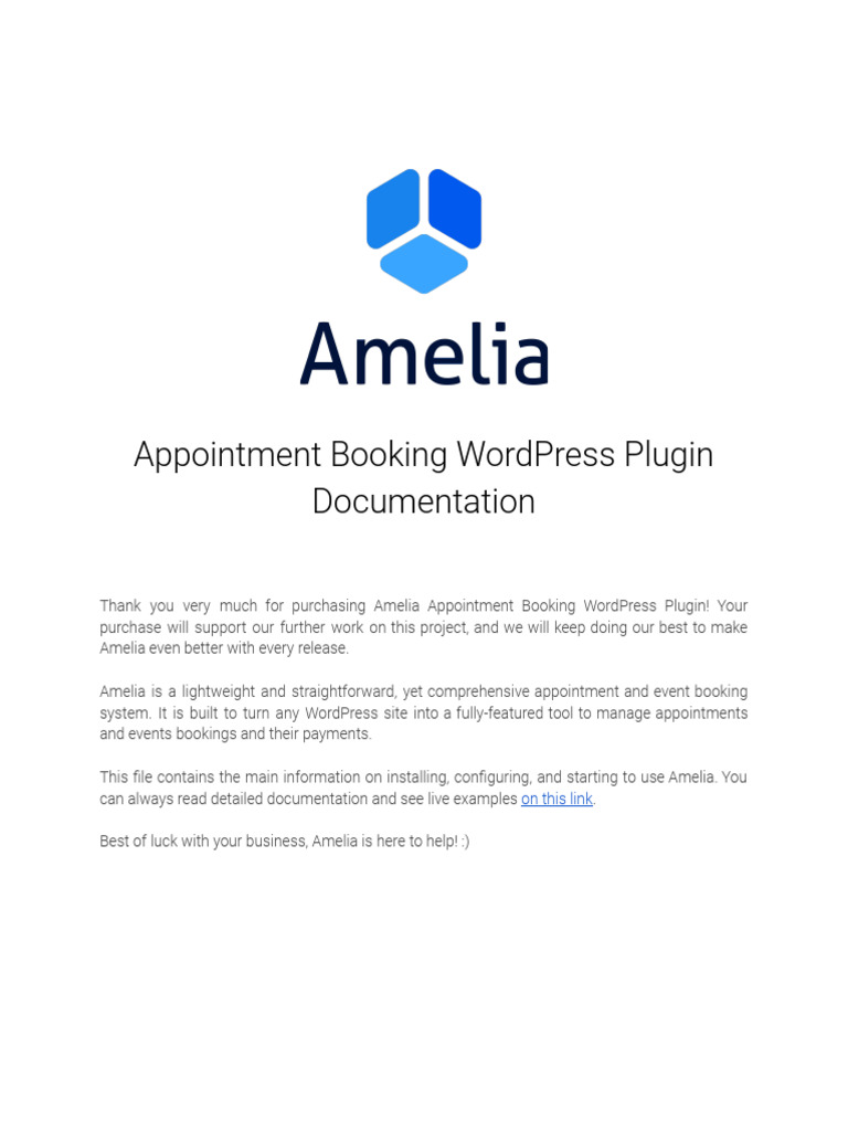 Amelia - Documentation 2024 | PDF | Business