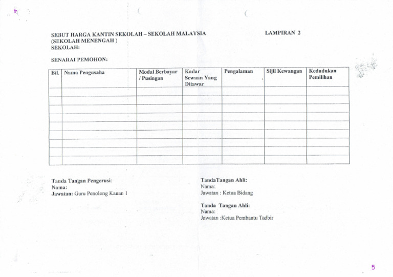 04tatacara Pengurusan Tender Kantin - 4 | PDF
