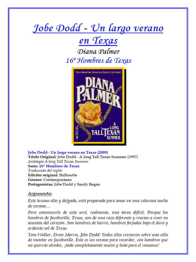 16.3-Hbres de Texas - Un Largo Verano en Texas (Jobe Dodd) - Diana ...
