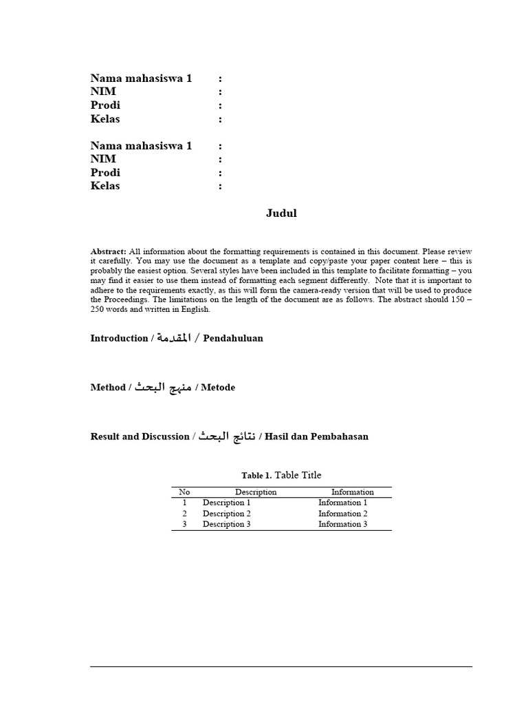 Formatting Guidelines for Academic Papers | PDF