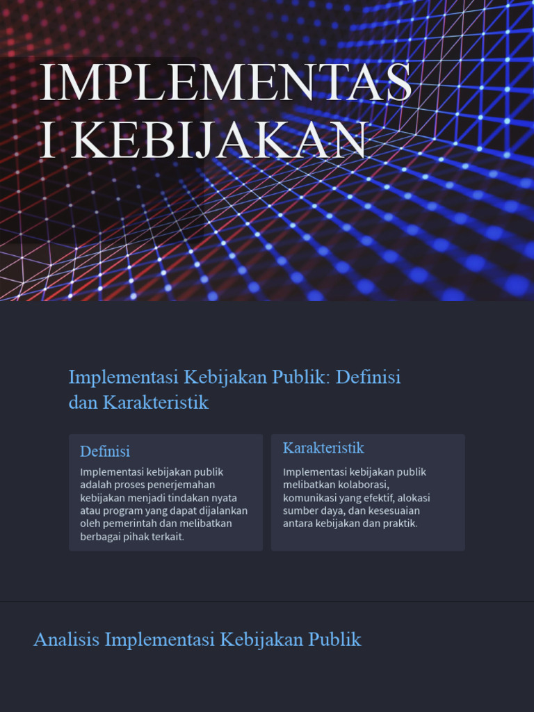 Implementasi Kebijakan Publik | PDF