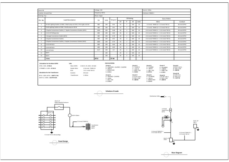 Schedofloads Riser | PDF | Ac Power Plugs And Sockets | Equipment