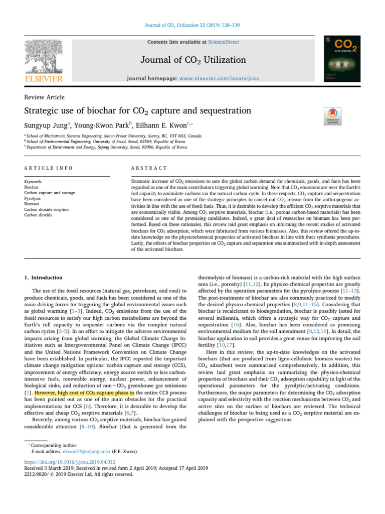 Biochar and Carbon Sequestration - 2 | PDF | Pyrolysis | Adsorption