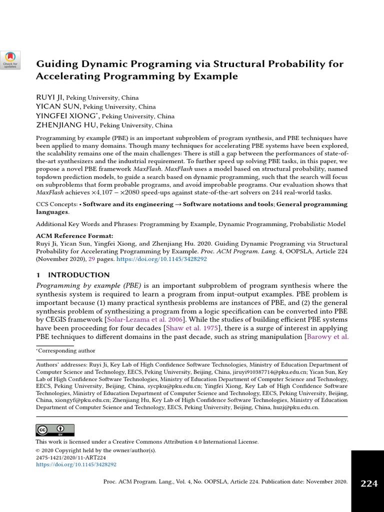 Guiding Dynamic Programing Via Structural Probability For Accelerating ...