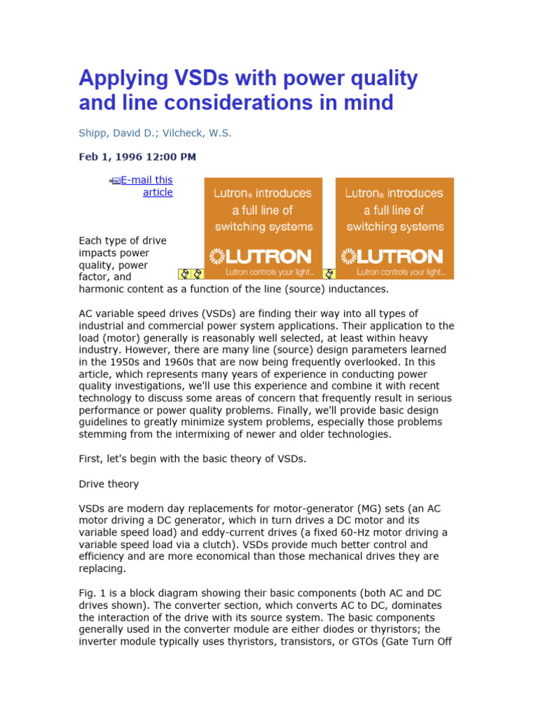 11 VSD - Power Quality | PDF