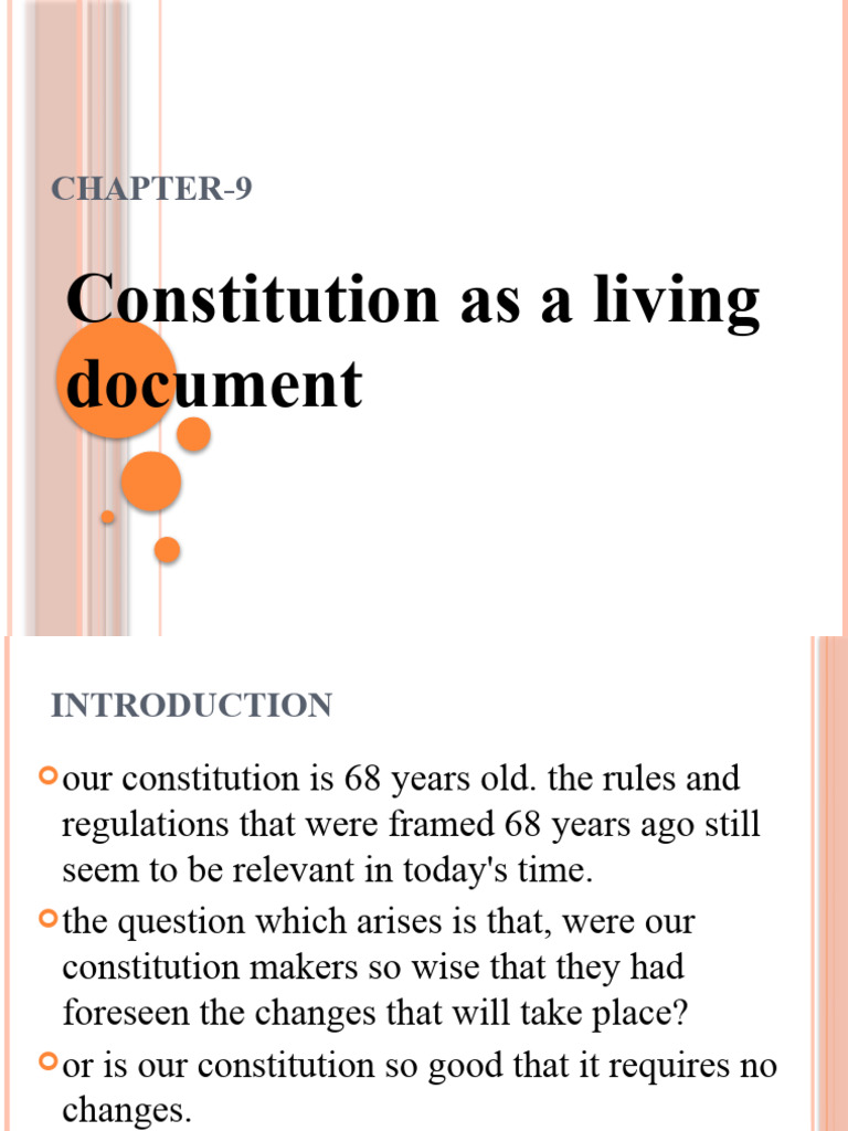 9_Constitution as a Living Document | PDF