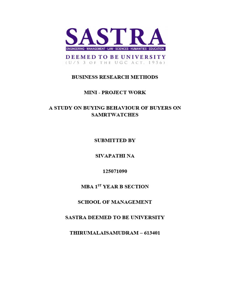 FINAL | PDF | Behavior | Consumer Behaviour