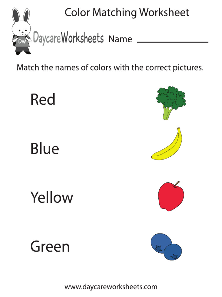 Color Matching Worksheet | PDF