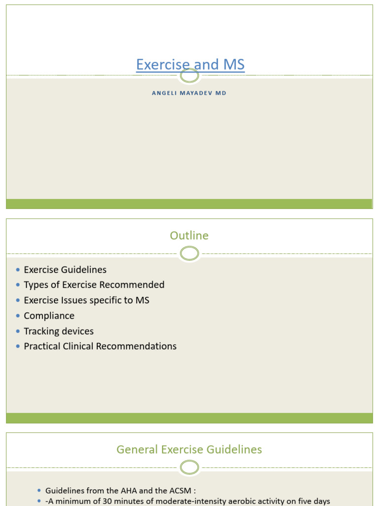 Exercise and MS | PDF