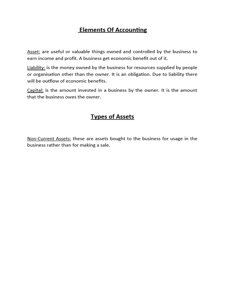 Elements of Accounting | PDF