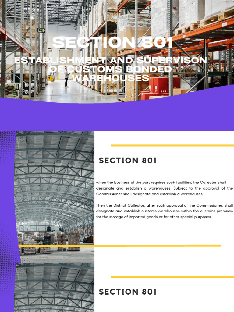 Section 801 | PDF | Customs | Warehouse