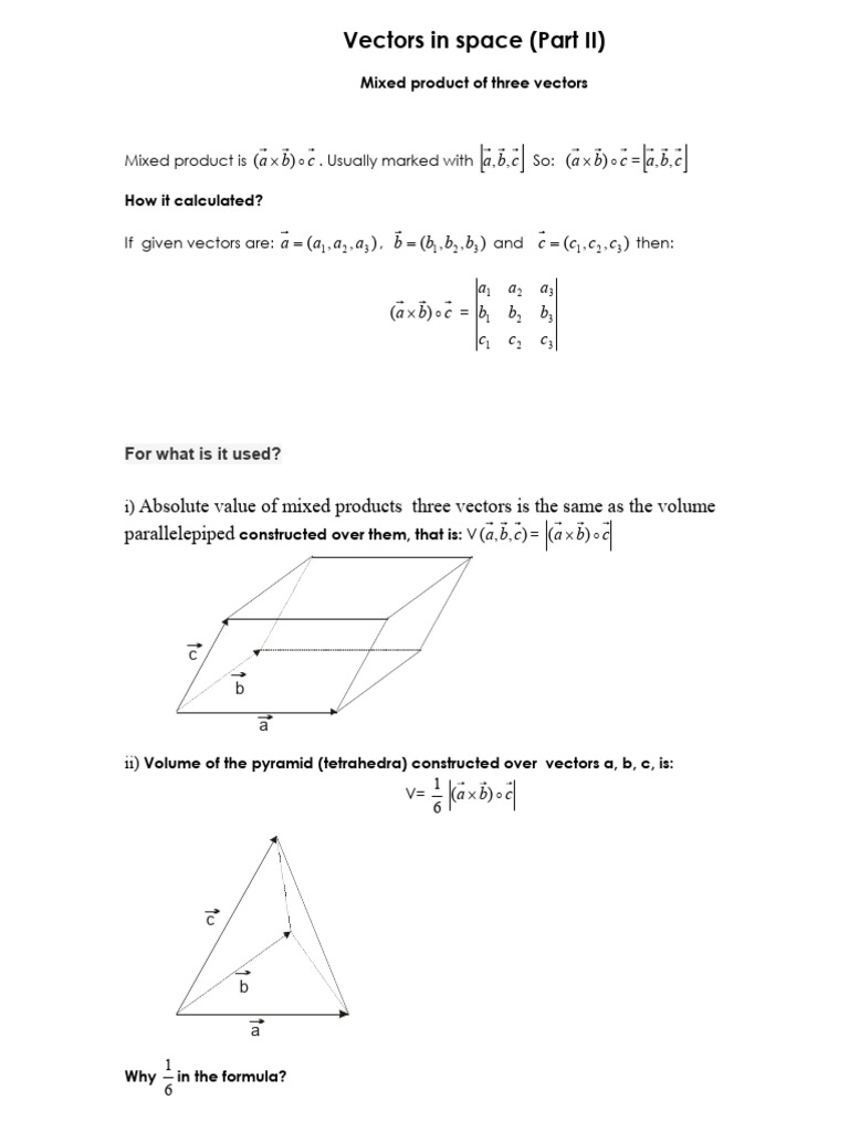 4..HIGH School V GEOMETRY-Vectors in Space-Part II | PDF | Tetrahedron ...