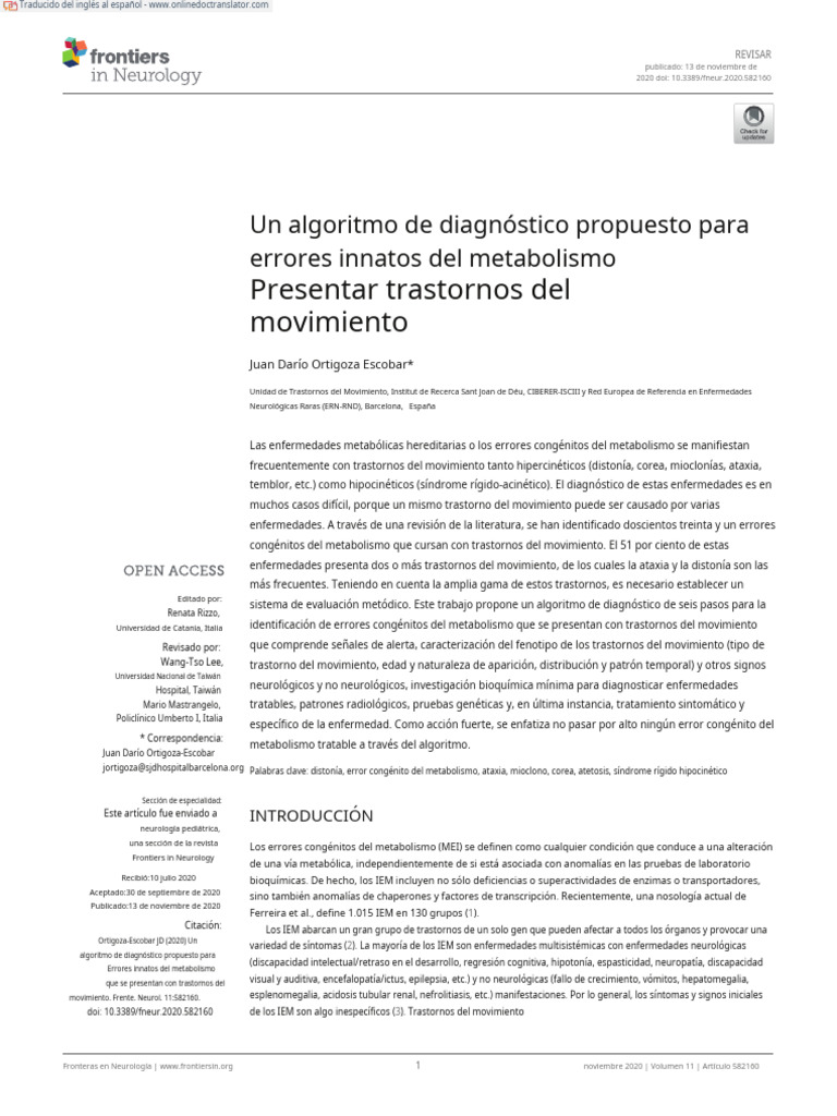 A Proposed Diagnostic Algorithm for Inborn Errors of Metabolism ... A Proposed Diagnostic Algorithm for Inborn Errors of Metabolism ...
