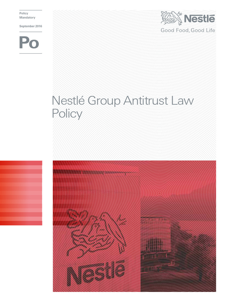 Nestle Group Antitrust Law Policy September 2016 | PDF | Competition ...