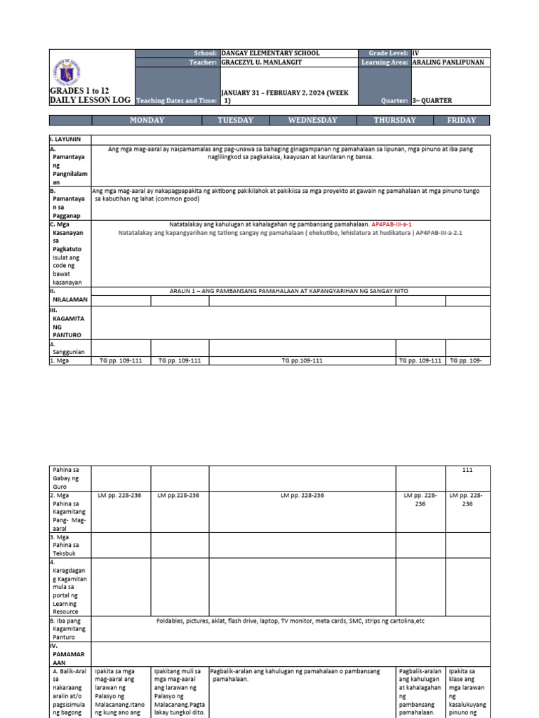 Q3 - Ap4 DLL (W1) | PDF