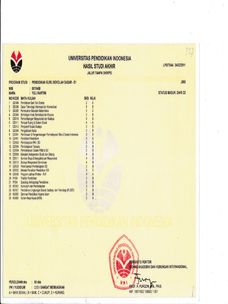 TRANSKRIP nilai S1-min | PDF