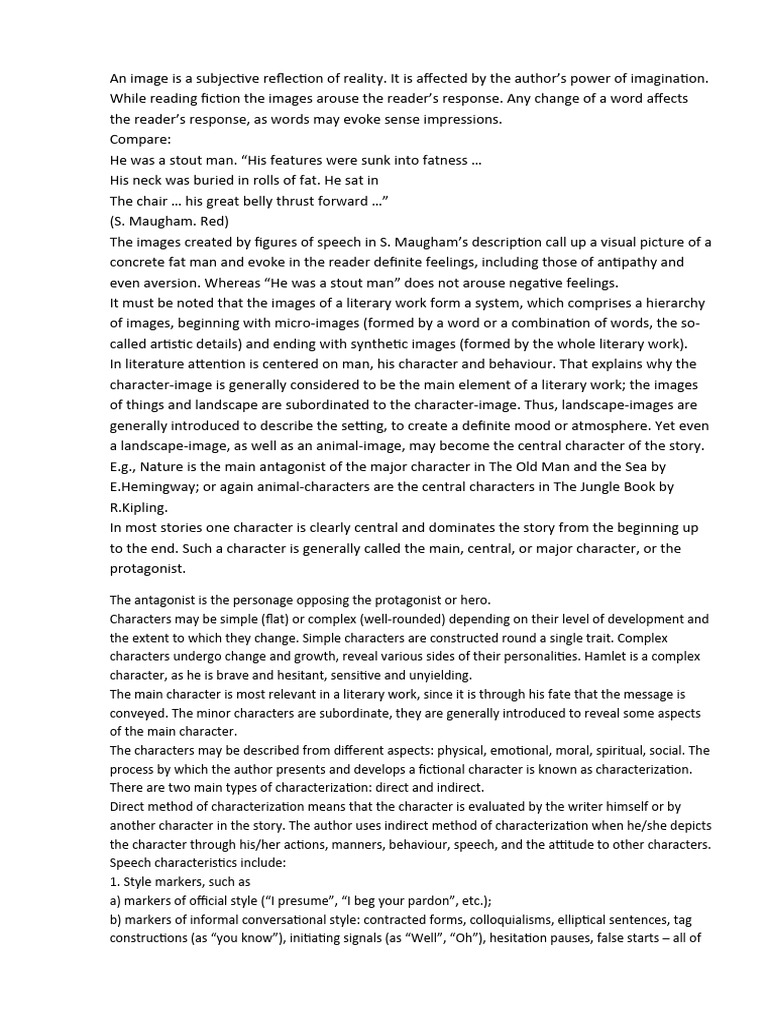 An Image As A Subjective Reflection of Reality | PDF