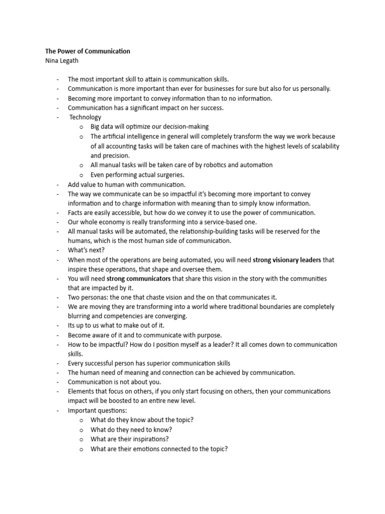 The Power of Communication-Moulde 1 | PDF | Communication | Automation