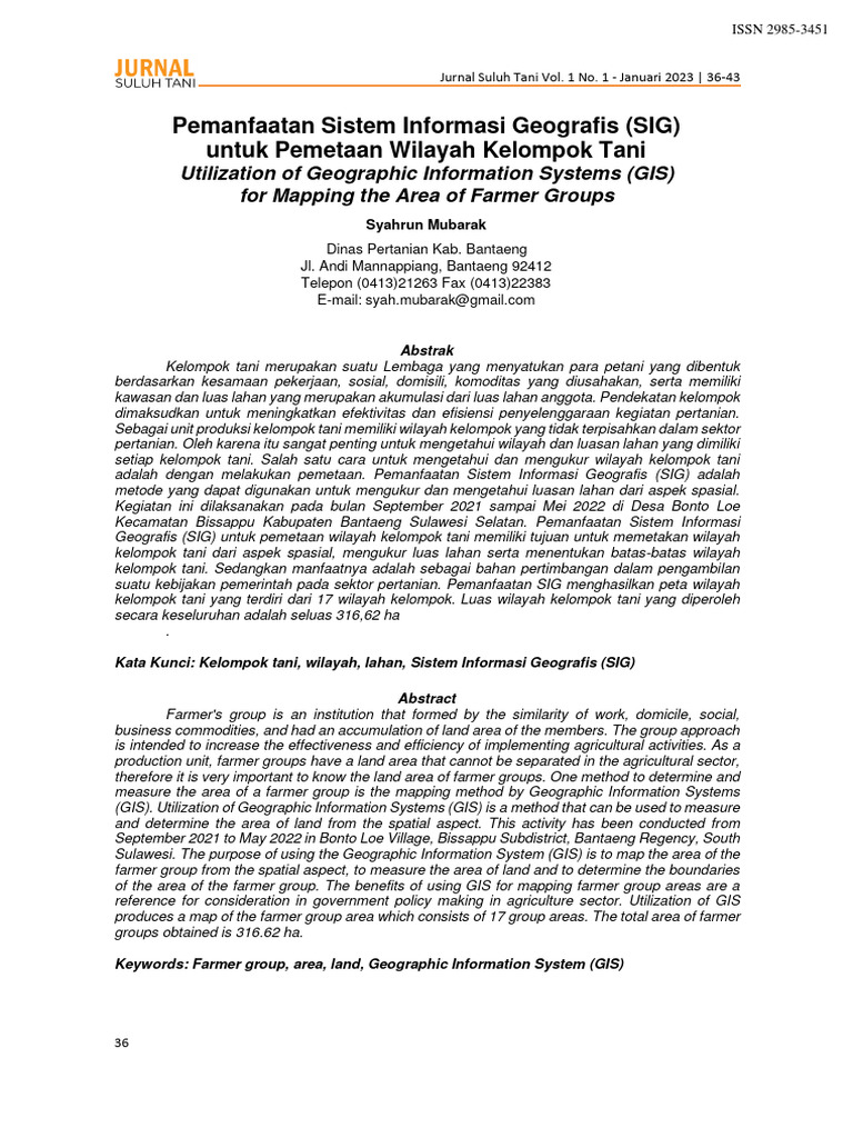Pemanfaatan Sistem Informasi Geografis (SIG) Untuk Pemetaan Wilayah ...
