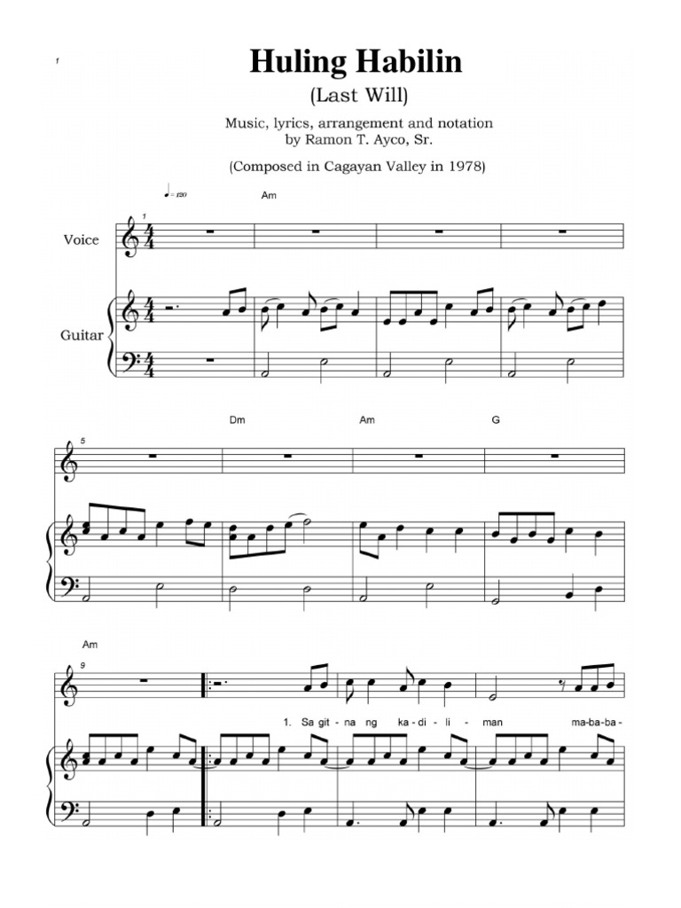 Huling Habilin (Last Will - With An English Translation Below) | PDF
