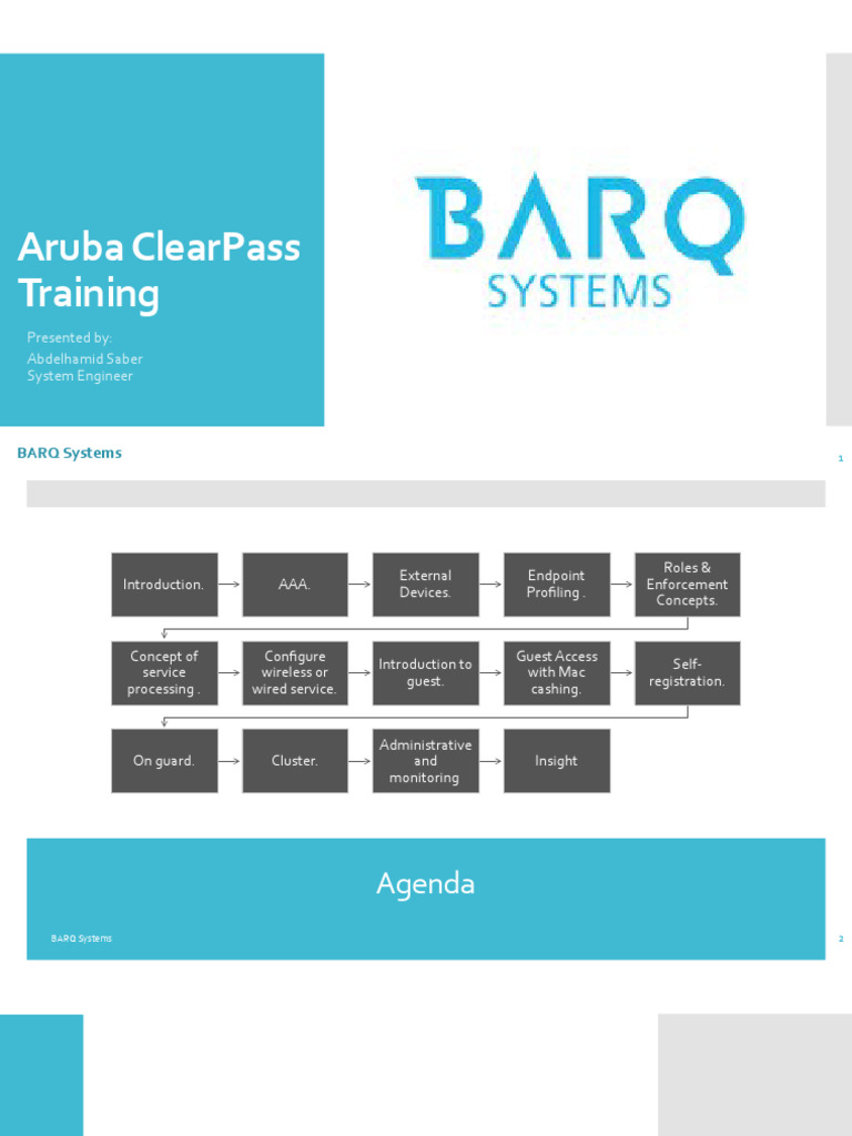 Aruba ClearPass Training Overview | PDF