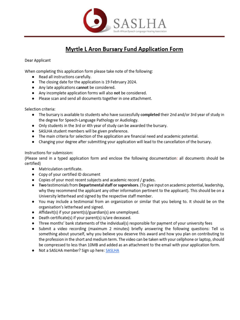 MA Bursary Application Form | PDF | Parent | Salary