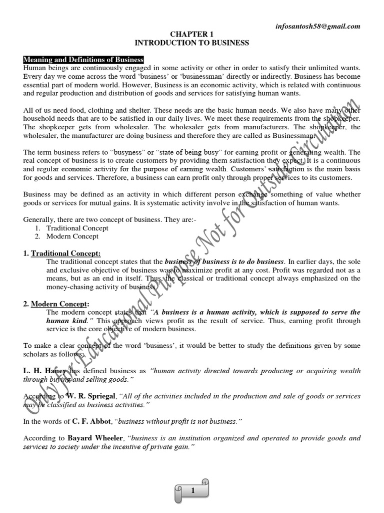 Chapter 1 INTRODUCTION TO BUSINESS-unlocked | PDF | Cost Of Living ...