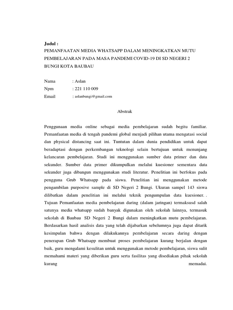 Tugas UAS ASLAN | PDF