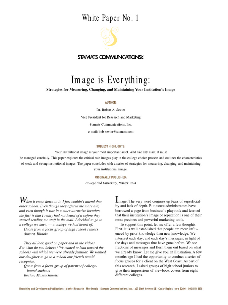 Sevier, R. Image is Everything | PDF | Brand | Perception