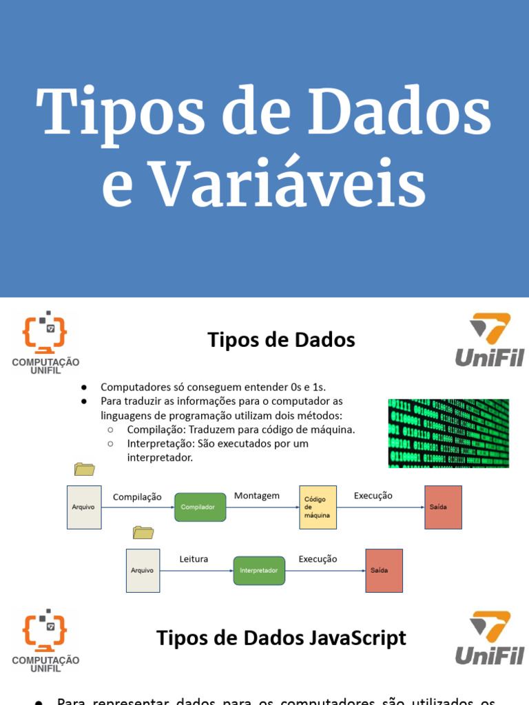 2 - Tipos de Dados | PDF | Tipo de dados | Script Java