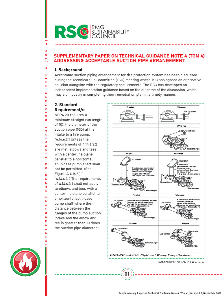 Supplementary Paper On Technical Guidance Note 4 TGN 4 | PDF | Pump