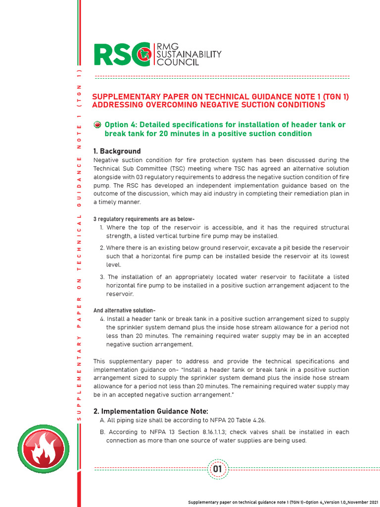 Supplementary Paper On Technical Guidance Note 1 TGN 1 Option 4 | PDF ...