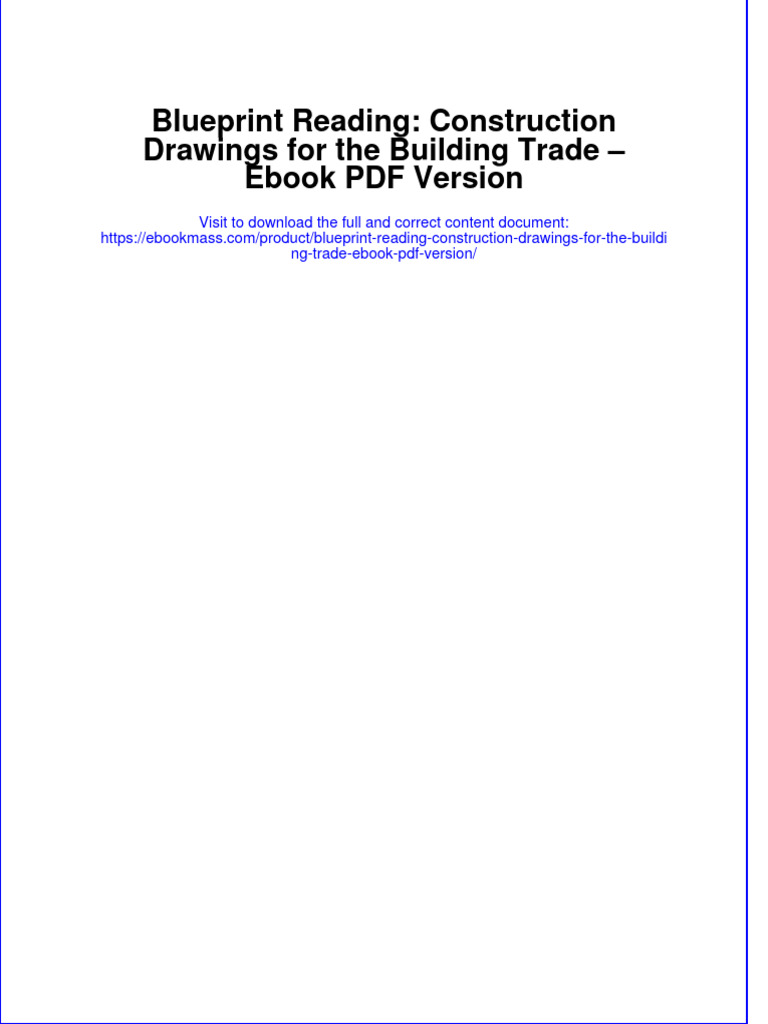 EBOOK Blueprint Reading Construction Drawings For The Building Trade ...