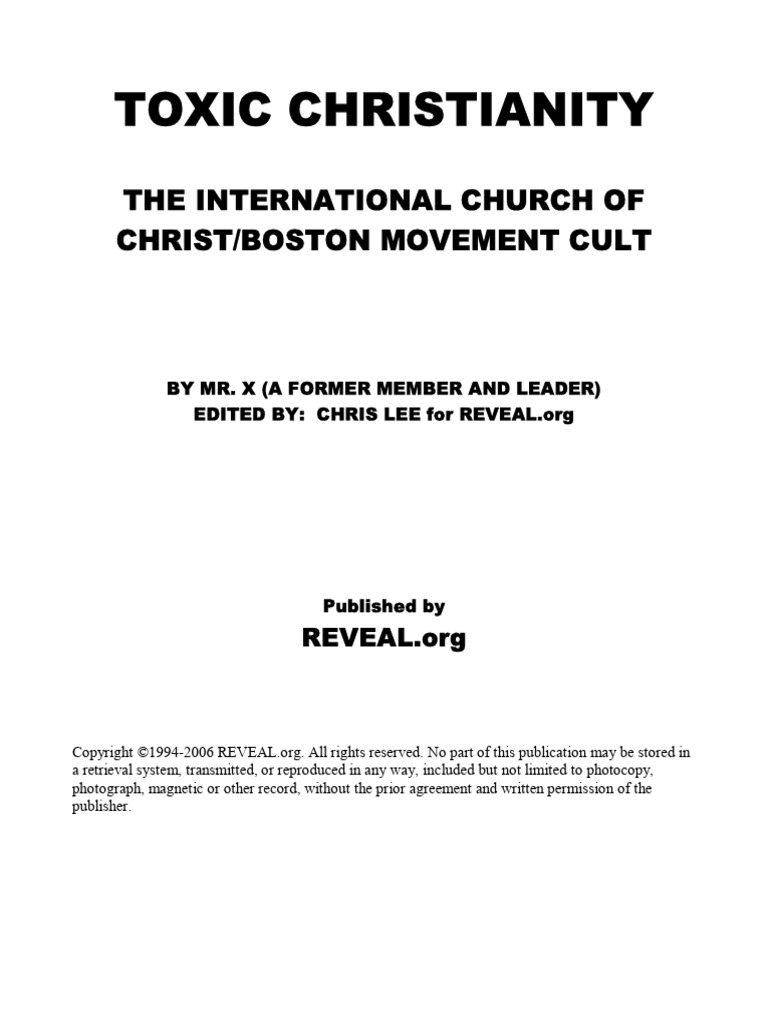 Toxic | PDF | Churches Of Christ