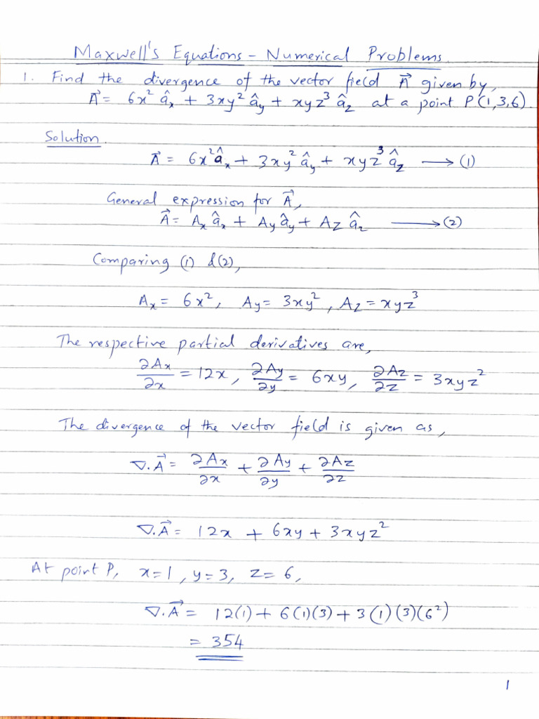 3-Maxwell's Equations Problems | PDF