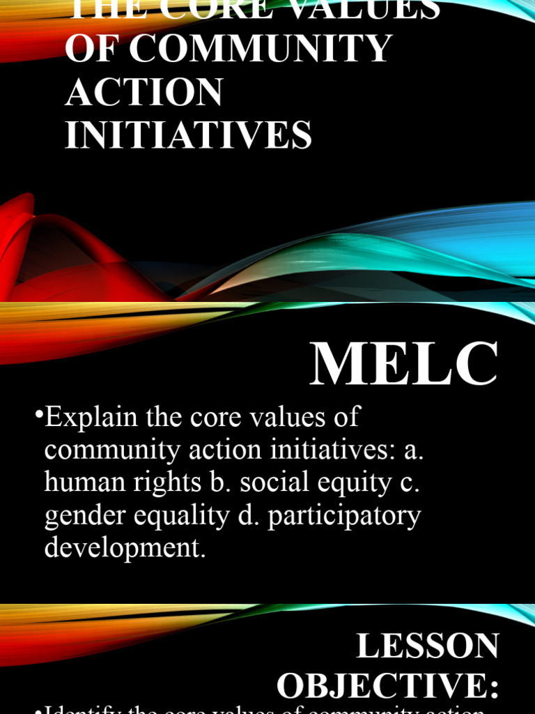 The Core Values of Community Action Initiatives | PDF
