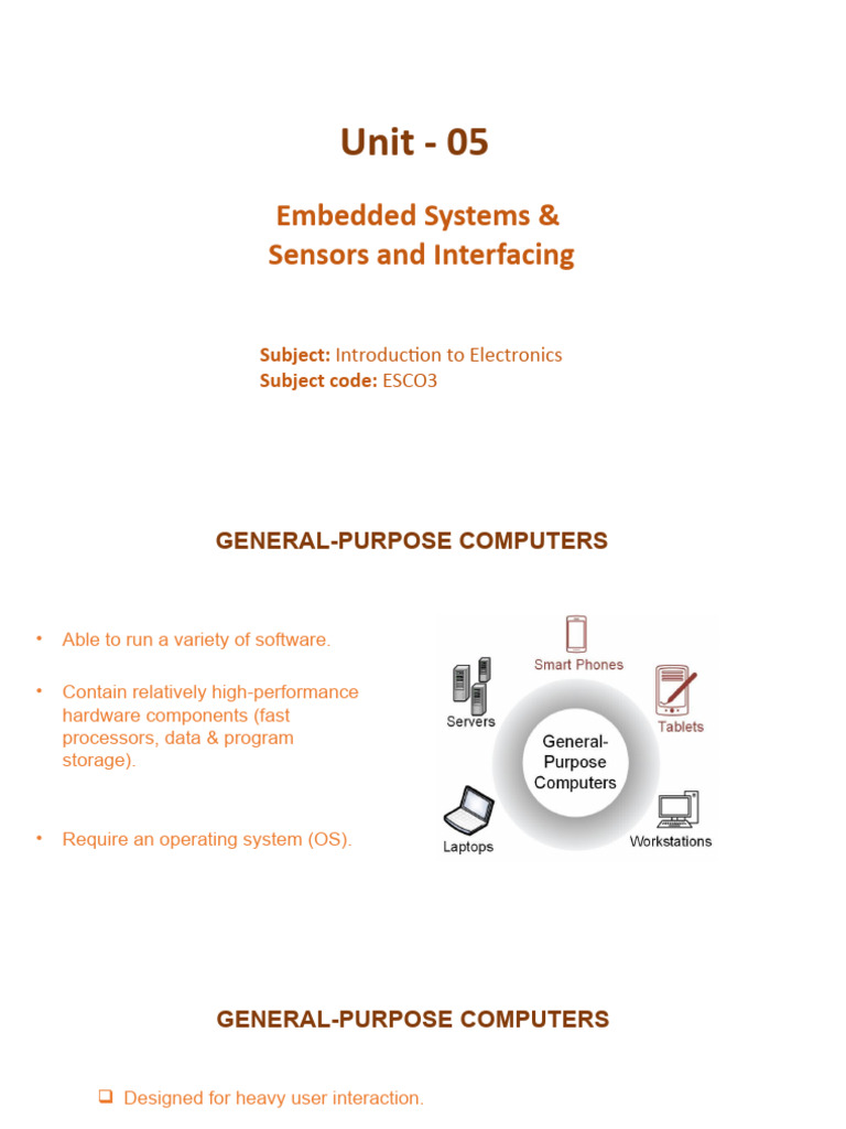Embedded Systems Overview | PDF | Computers