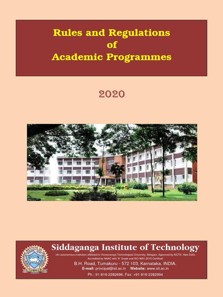 SIT Rules and Regulations 2020 | PDF | Academic Term | Academia