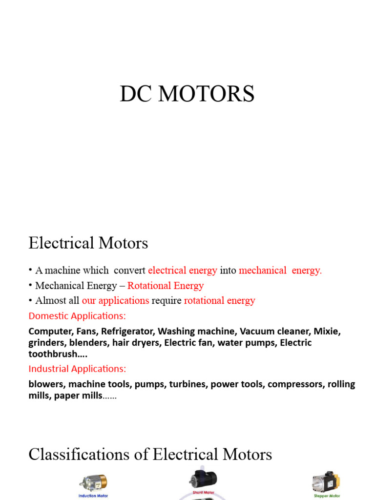DC Motors: A Technical Overview | PDF