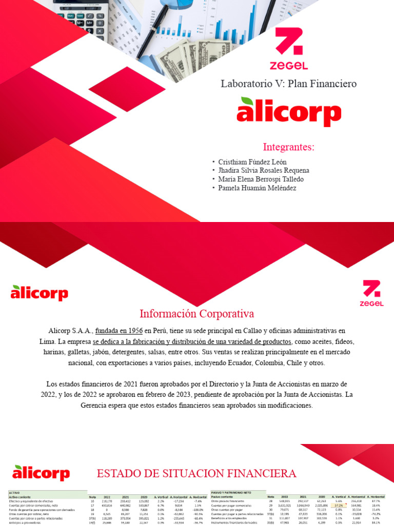 Lab V - Plan Financiero - Alicorp | PDF