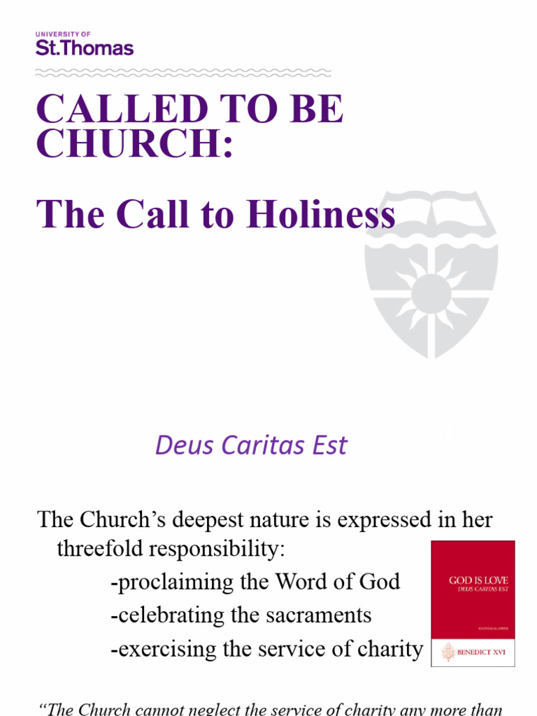Call To Be Church Holiness Pdf Theology Religious Belief And Doctrine