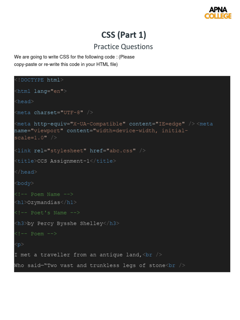CSS Part1 (QS) | PDF