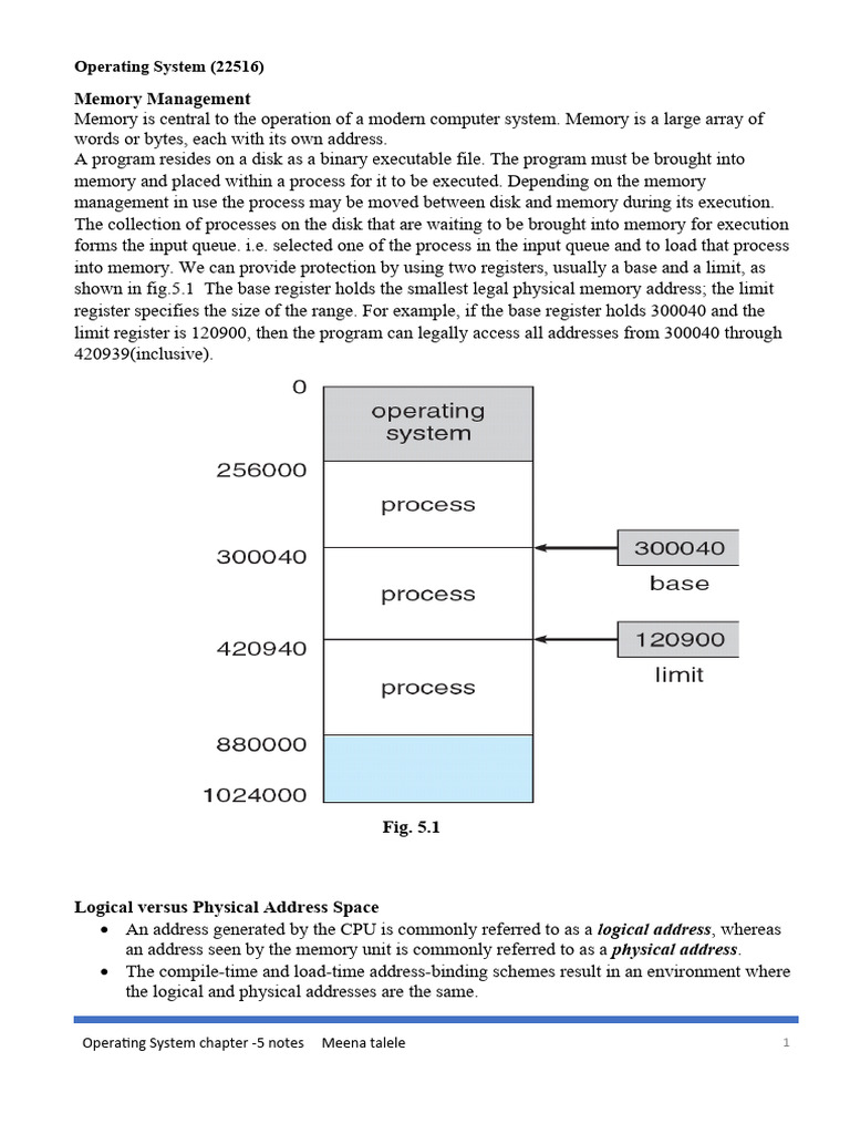 Osy Meena Chapter-5 College | PDF | Process (Computing) | Computer Data Storage