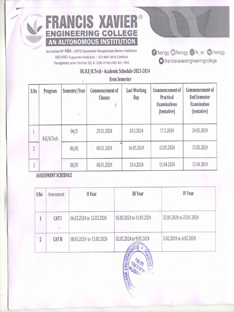 Ug - Aca Even - Semester | PDF
