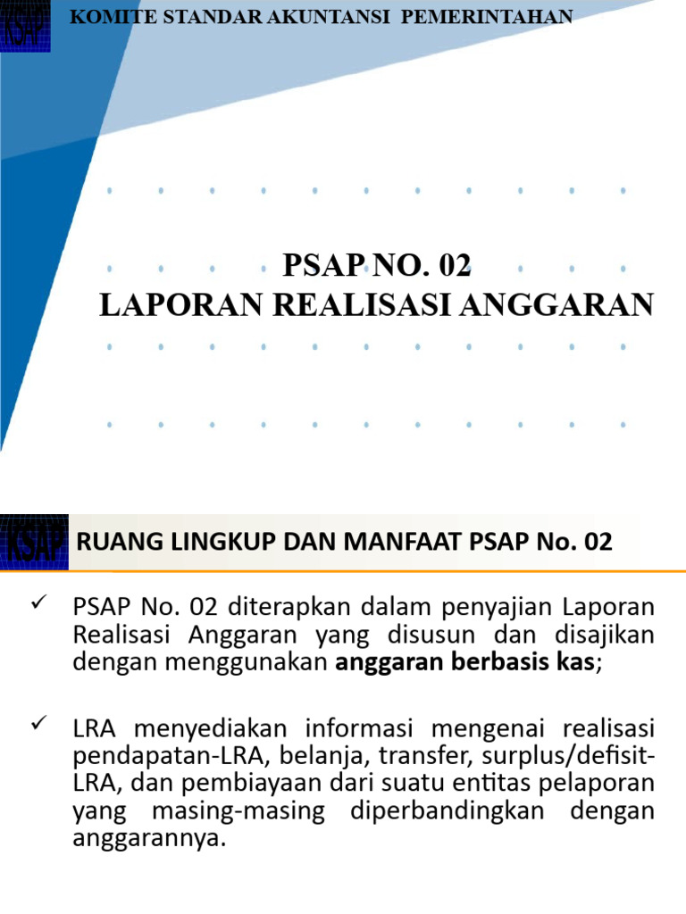 Psap 02 Lra | PDF | Pengelolaan Keuangan & Uang