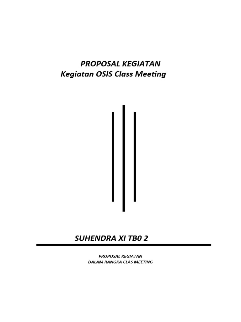 Proposal Class Meeting SMKN 1 Babelan | PDF | Karier & Perkembangan | Seni