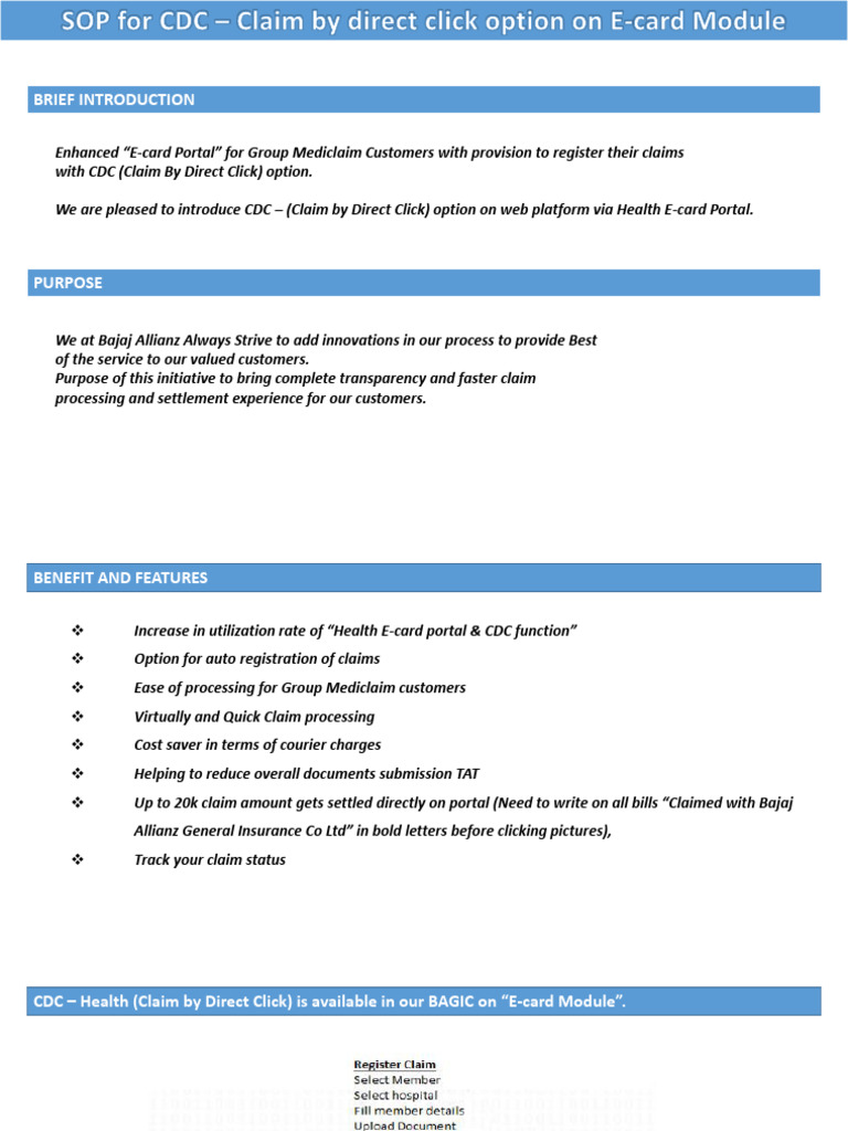 CDC Claims Registration Guide | PDF | Cyberspace | Computing